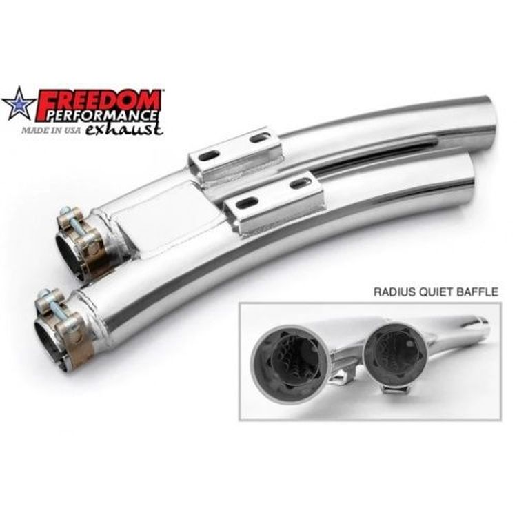 Freedom Performance Radical Radius 2-into-2 slash-cut exhaust system for Indian Scout / Sixty ...